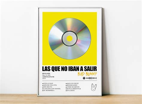Bad Bunny Las Que No Iban A Salir Poster Bad Bunny Album Etsy Hong Kong