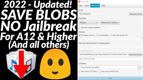 how to save blobs for a12 and up devices no jailbreak save blobs without