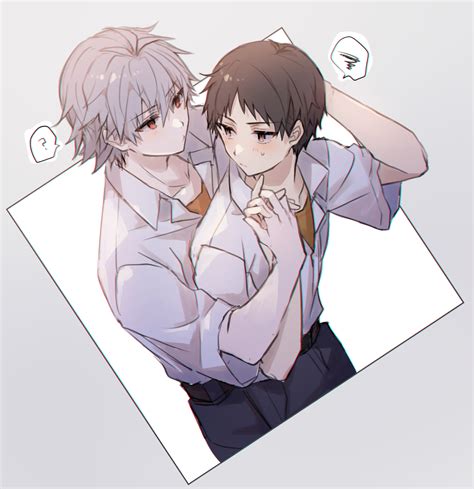 Ikari Shinji And Nagisa Kaworu Neon Genesis Evangelion Drawn By Yuki Fumuke Danbooru