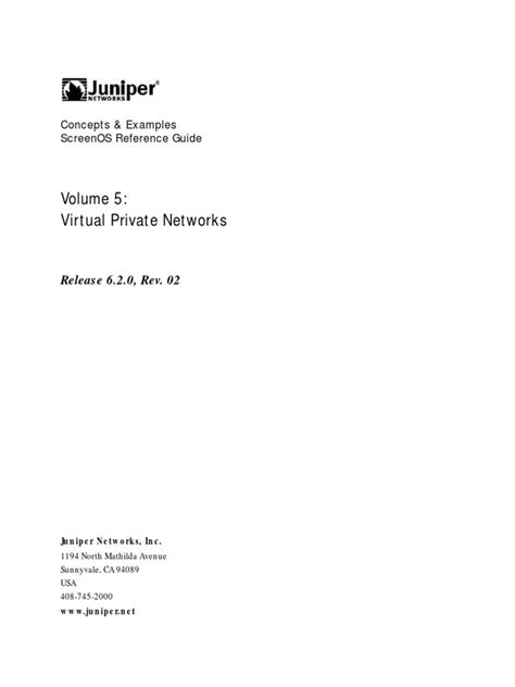 Juniper Vpn Concepts Pdf Virtual Private Network Key Cryptography
