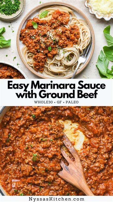 Super Easy Marinara Sauce With Ground Beef 30 Minutes