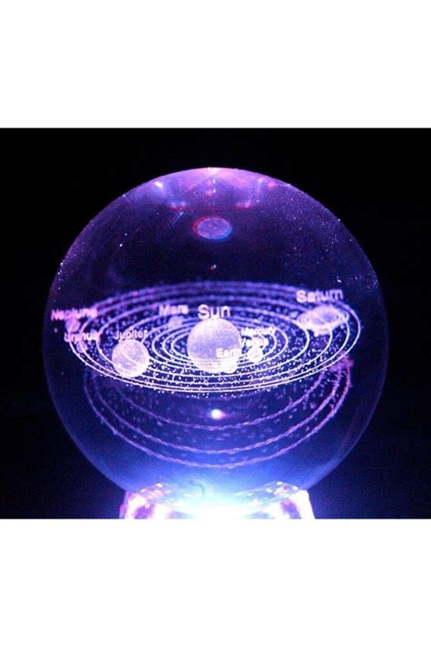 Solar System Lighted Glass Globe Small Size Snow G Grandado