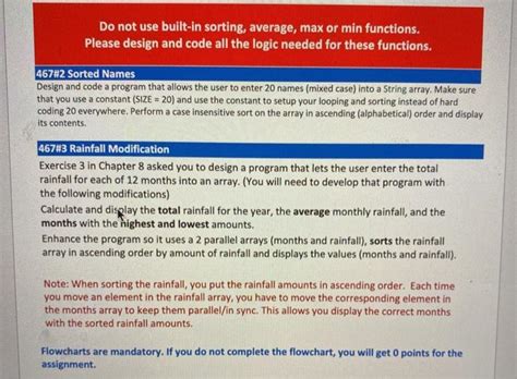 Solved Do Not Use Built In Sorting Average Max Or Min