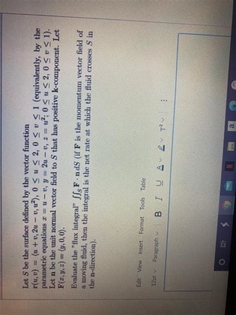 solved let s be the surface defined by the vector function