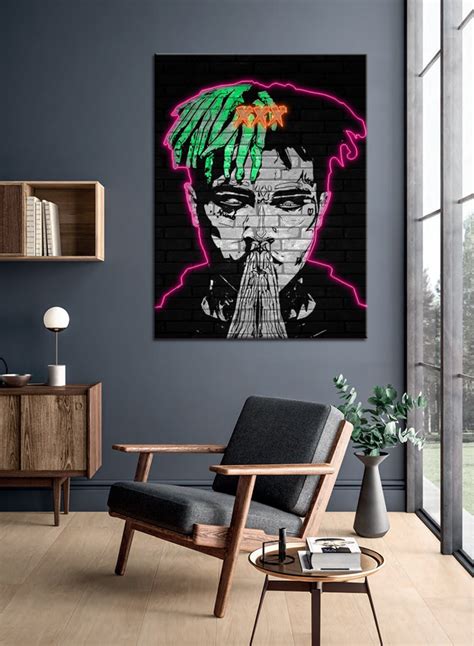 Xxxtentacion Praying Mural Motivation Canvas Wall Etsy