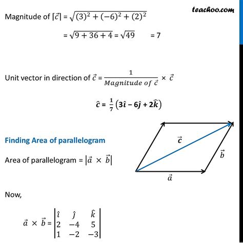 Misc Find Unit Vector Parallel To Parallelogram Diagonal
