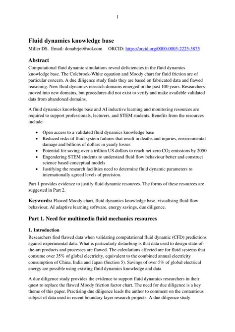 Pdf Fluid Dynamics Knowledge Base
