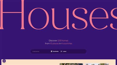 Houses Of The World Animation Website Design Landing Love