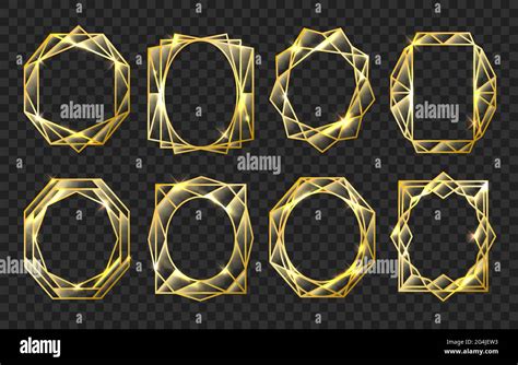 Golden Glass Frames Stock Vector Image And Art Alamy