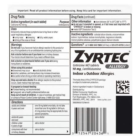 Zyrtec Allergy Relief Tablets 30ct And Emergen C Super Orange Drink Mix Bevmo