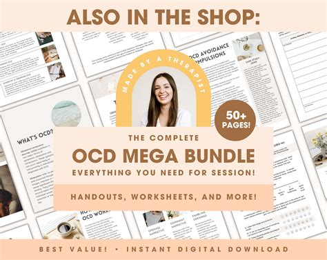 Ocd Symptom Tracker Ocd Worksheet For Therapists Counselors Social Workers Erp Worksheet