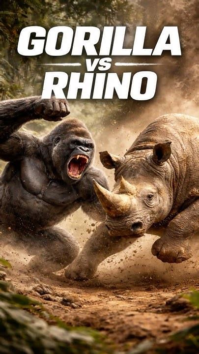 Gorilla Vs Rhino A Fight Of Pure Power Youtube