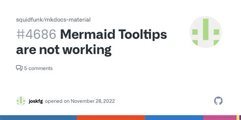 Mermaid Tooltips Are Not Working · Issue 4686 · Squidfunkmkdocs