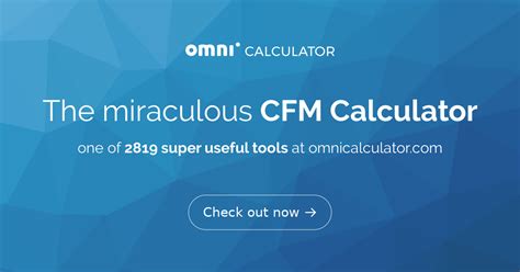 Cfm Calculator