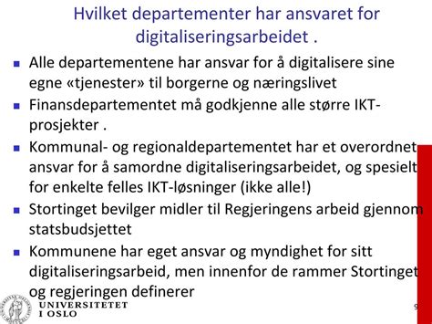 Regjeringens Digitaliseringsprogram Hvorfor Hva Og Hvordan Ppt Laste Ned