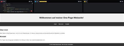 programmiere eine webseite html and css für anfänger