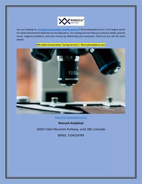 Ppt Microbial Enumeration Testing Services