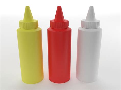 케첩 머스타드 마요네즈 3d 모델 6 Max Obj Free3d