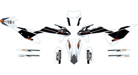Kit déco KTM EXC EXC F 2020 2023 Blanc Boutique Kit Déco Moto