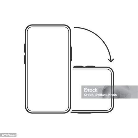 Tournez Licône Disolement De Smartphone Symbole De Rotation Dappareil