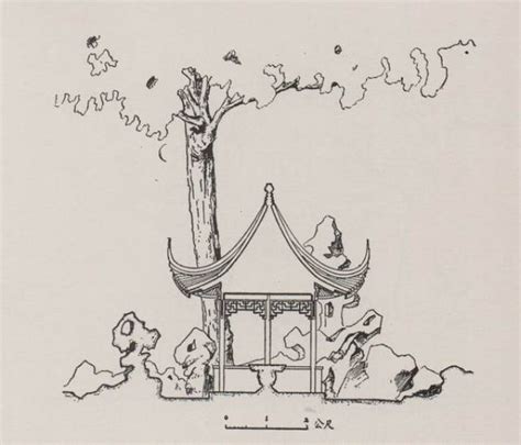 苏州园林长廊简笔画 儿童画苏州园林 苏州园林景观简笔画 大山谷图库