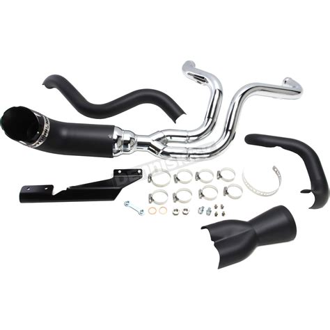 Python Matte Black Rayzer 2 Into 1 Exhaust System 1800 2194 Harley