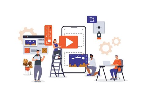 Premium Vector Ui And Ux Designers Concept With Character Scene For