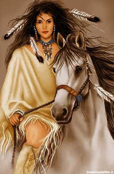 عکس دختر سوار اسب سفید