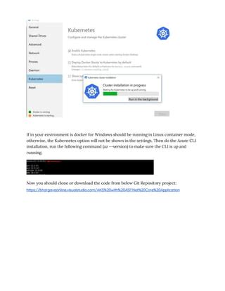 Dockerized Net Core Based App Services In Azure K8s PDF