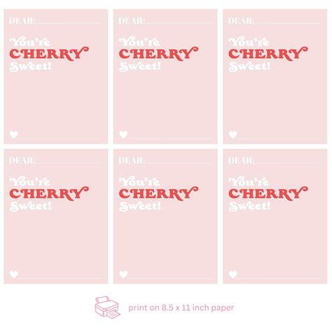 Cherry Sweet Printable Cards Sweet Cards Printable Cards Cards