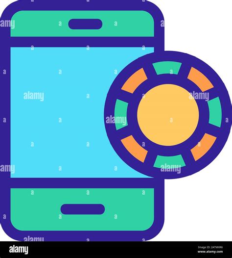 Game On The Phone Icon Vector Isolated Contour Symbol Illustration