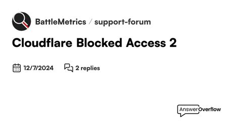Cloudflare Blocked Access 2 Battlemetrics