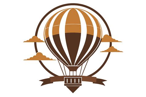 Hot Air Balloon Retro Silhouette Art Graphic By Daliapopi · Creative