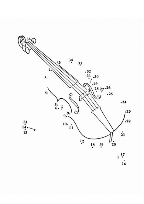 Punto de Violín a Puntos para colorear imprimir e dibujar