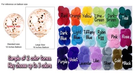 Confetti Customize Colour 16inches Helium Latex Balloon Confetti Helium