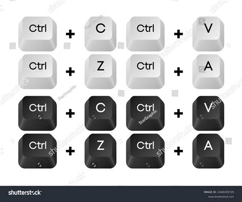 Computer Key Combinations Set Key Combinations Stock Vector Royalty Free 2440105729 Shutterstock