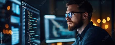 6 Fullstack Developer Working On Cloud Integration Coding In The Background Modern Software