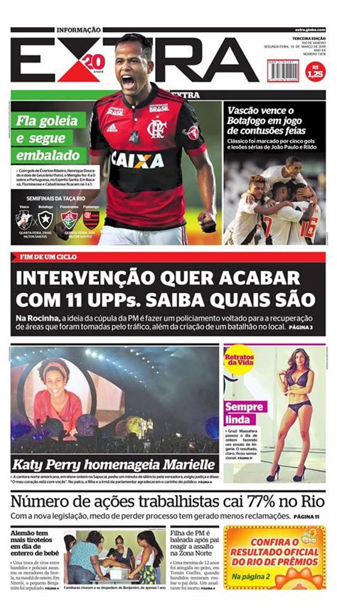 Veja As Capas Dos Jornais Do Rio Abordando Vasco X Botafogo