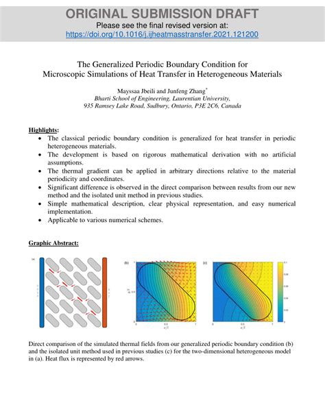 Pdf Generalized Periodic Boundary Conditions For Microscopic