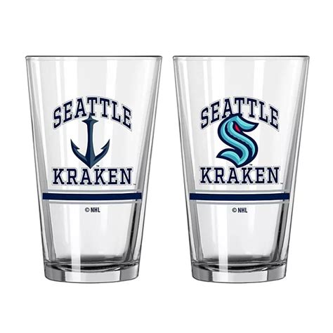 Seattle Kraken 16oz Pint Glass Two Pack