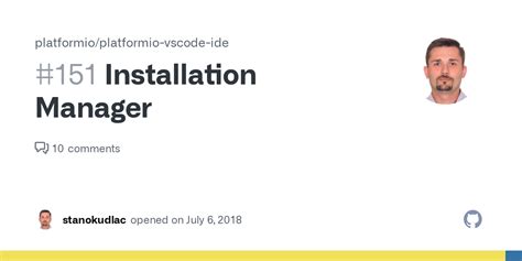 Installation Manager Issue Platformio Platformio Vscode Ide GitHub
