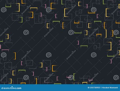 Abstract Square Tech Futuristic Design Template Pattern Decoration Overlapping Artwork Design