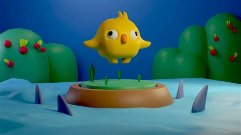 Artstation Bird Jumping