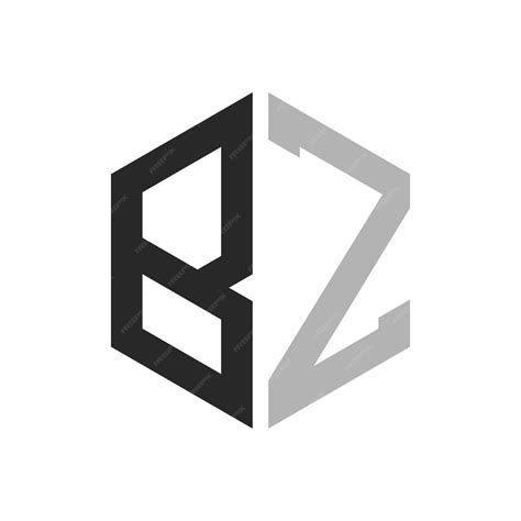 Premium Vector Modern Unique Hexagon Letter Bz Logo Design Template