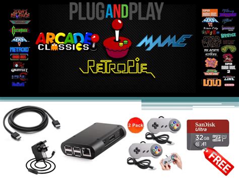 Raspberry Pi 3b Plus Retro Games Console 32gb Arcade Gaming Machine