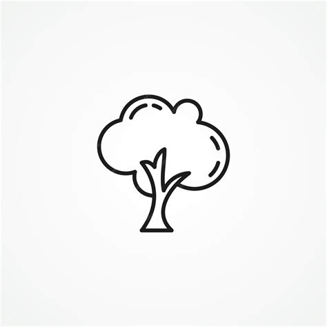 Árbol Línea Icono árbol Web Lineal Icono Vector Premium