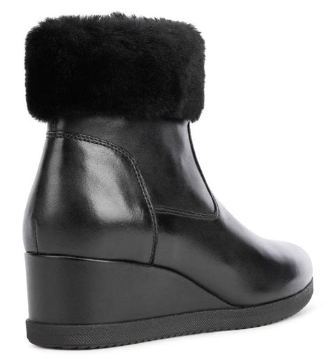 Geox D Anylla Wedge Warm Lined Ankle Boots Robin Elt Shoes