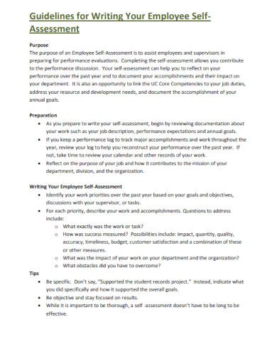 29 Self Evaluation For Work Examples To Download