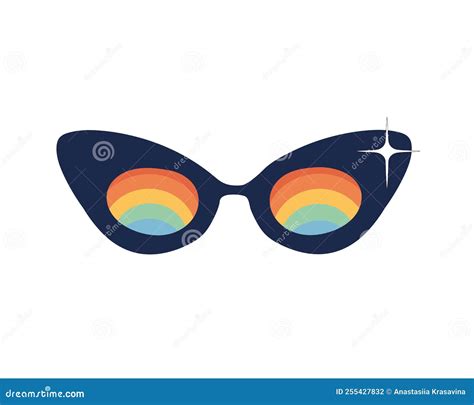 Groovy Sunglasses In The Form Of Cat S Eyes With Y2k Bling Stock
