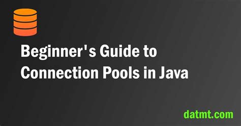 Beginner S Guide To Connection Pools In Java Datmt